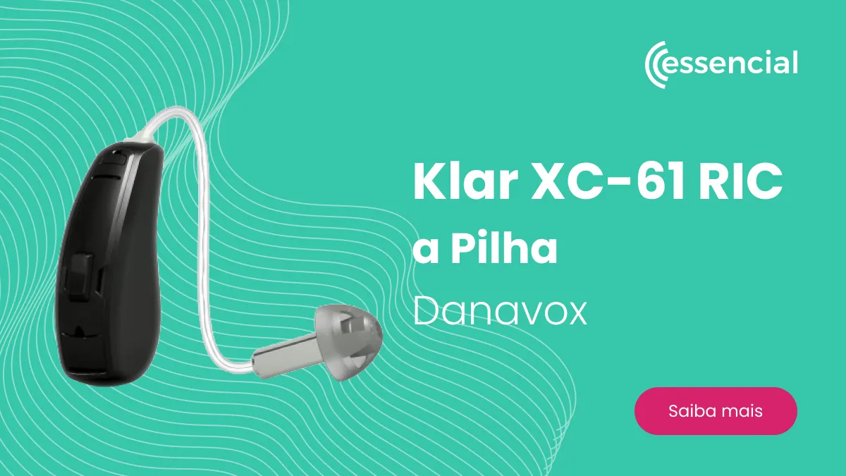 Aparelho Auditivo Klar XC-61 RIC a pilha | Essencial Aparelhos Auditivos